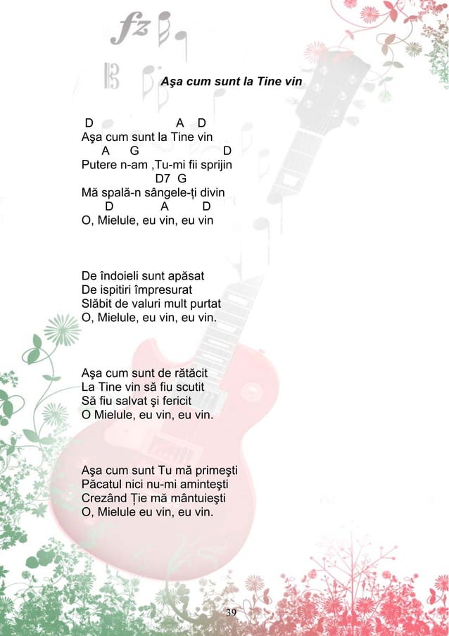 Cantari crestine acorduri_chitara | PDF