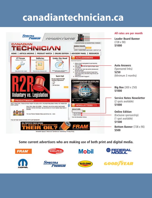 Canadian Technician Magazine 2010 Media Kit | PDF