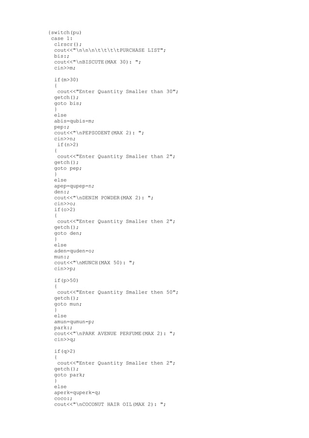 c++ program for Canteen management | TXT