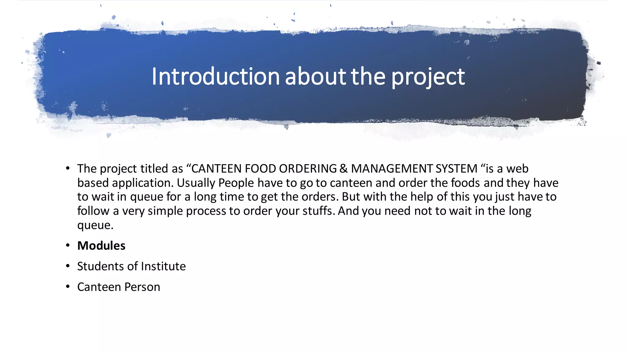 Canteen Food Management System | PDF
