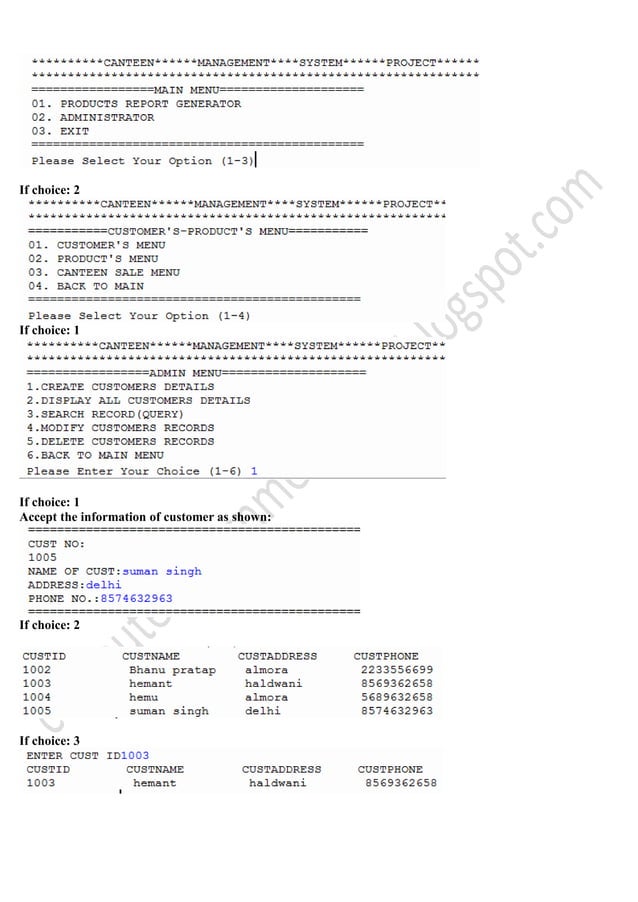 CANTEEN MANAGEMENT SYSTEM IN PYTHON | PDF
