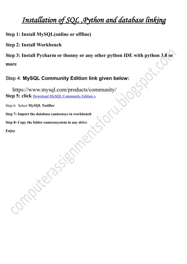 CANTEEN MANAGEMENT SYSTEM IN PYTHON | PDF