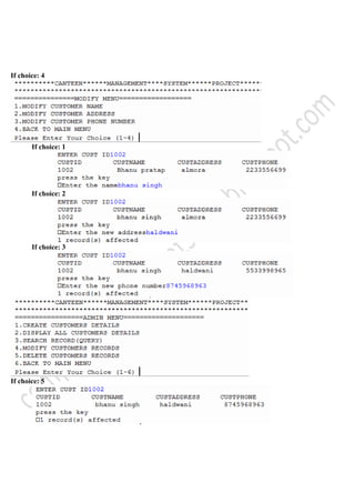 CANTEEN MANAGEMENT SYSTEM IN PYTHON | PDF