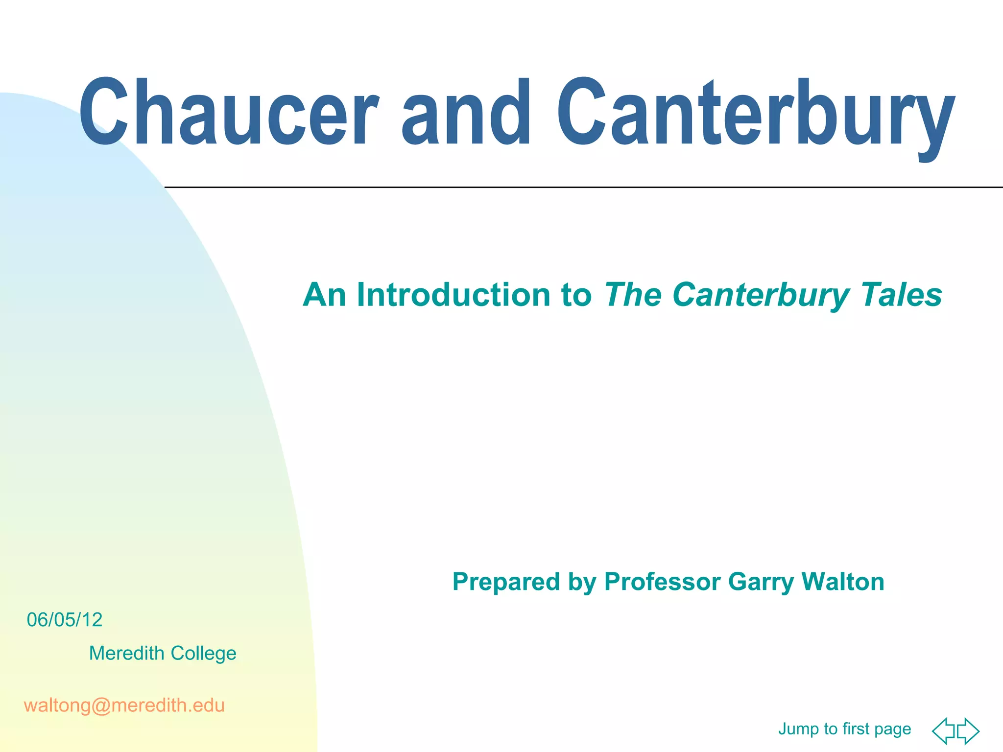 Canterbury tales1 | PPT