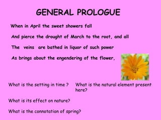 Canterbury Tales General Prologue | PPT