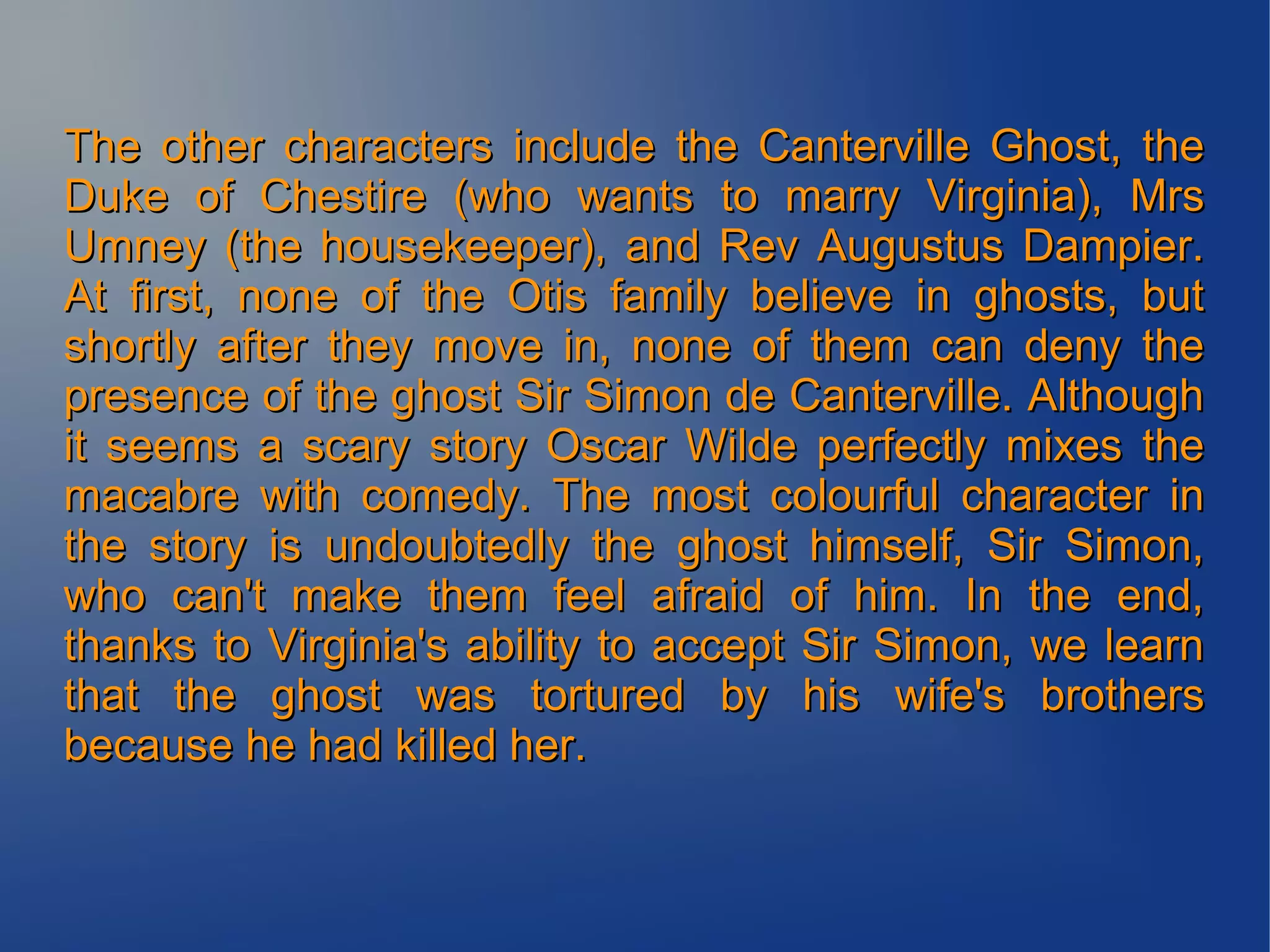 The Canterville Ghost | ODP