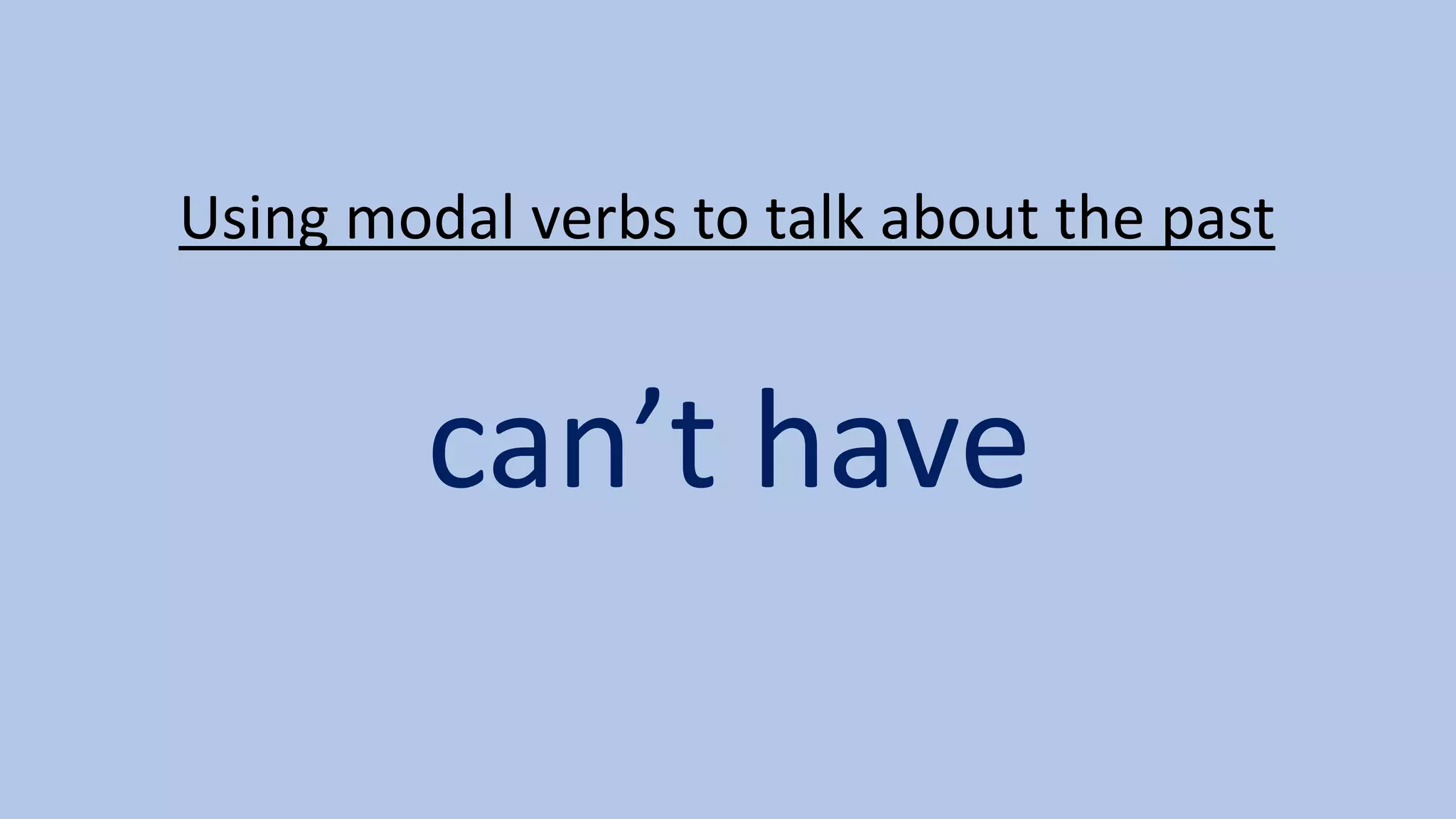 Can't have | PPT