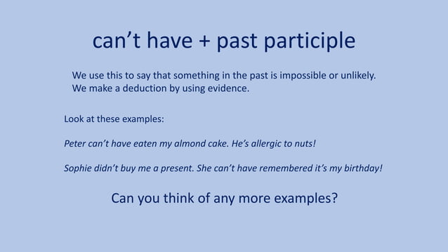 Can't have | PPT