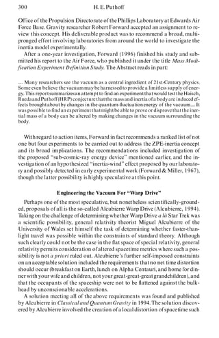 Can the vacuum be engineered for space flight applications by h.e.puthoff | PDF