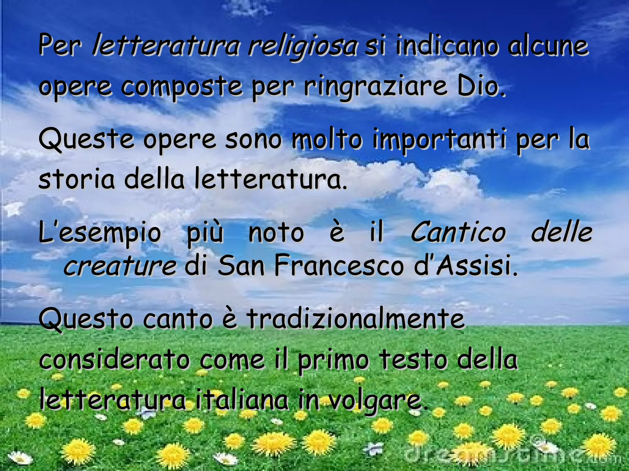 Cantico delle creature | PPT