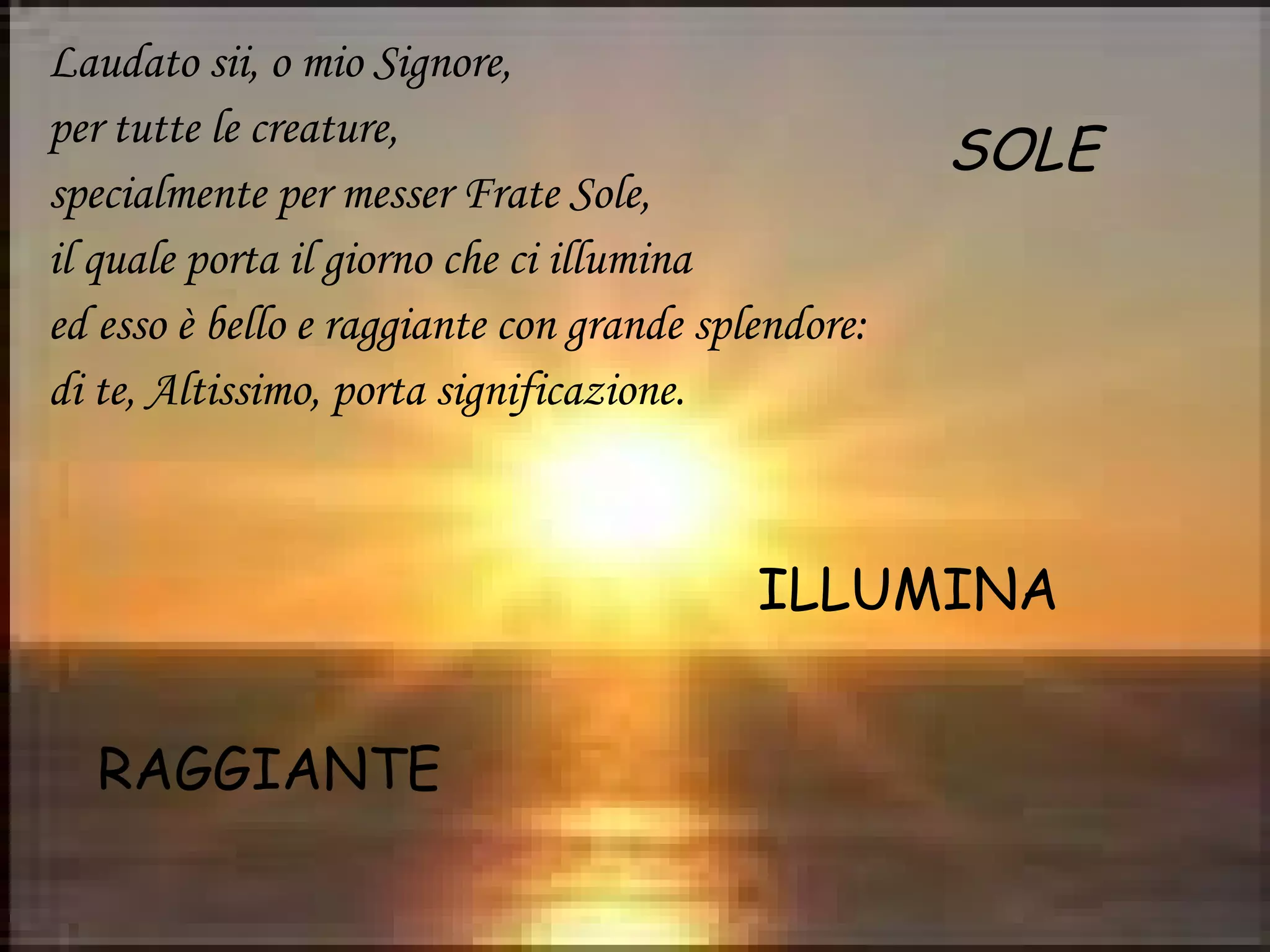 Cantico delle creature | PPT