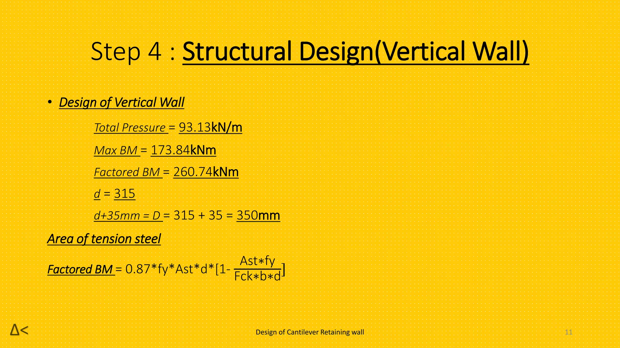 Design of Cantilever retaining wall | PPTX