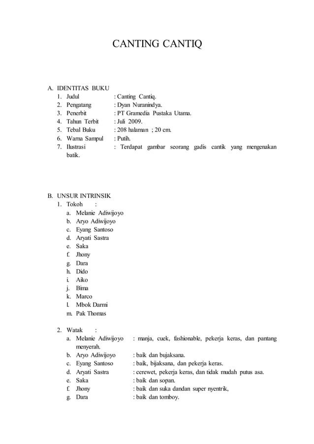 Canting cantiq RESENSI FIKSI | PDF