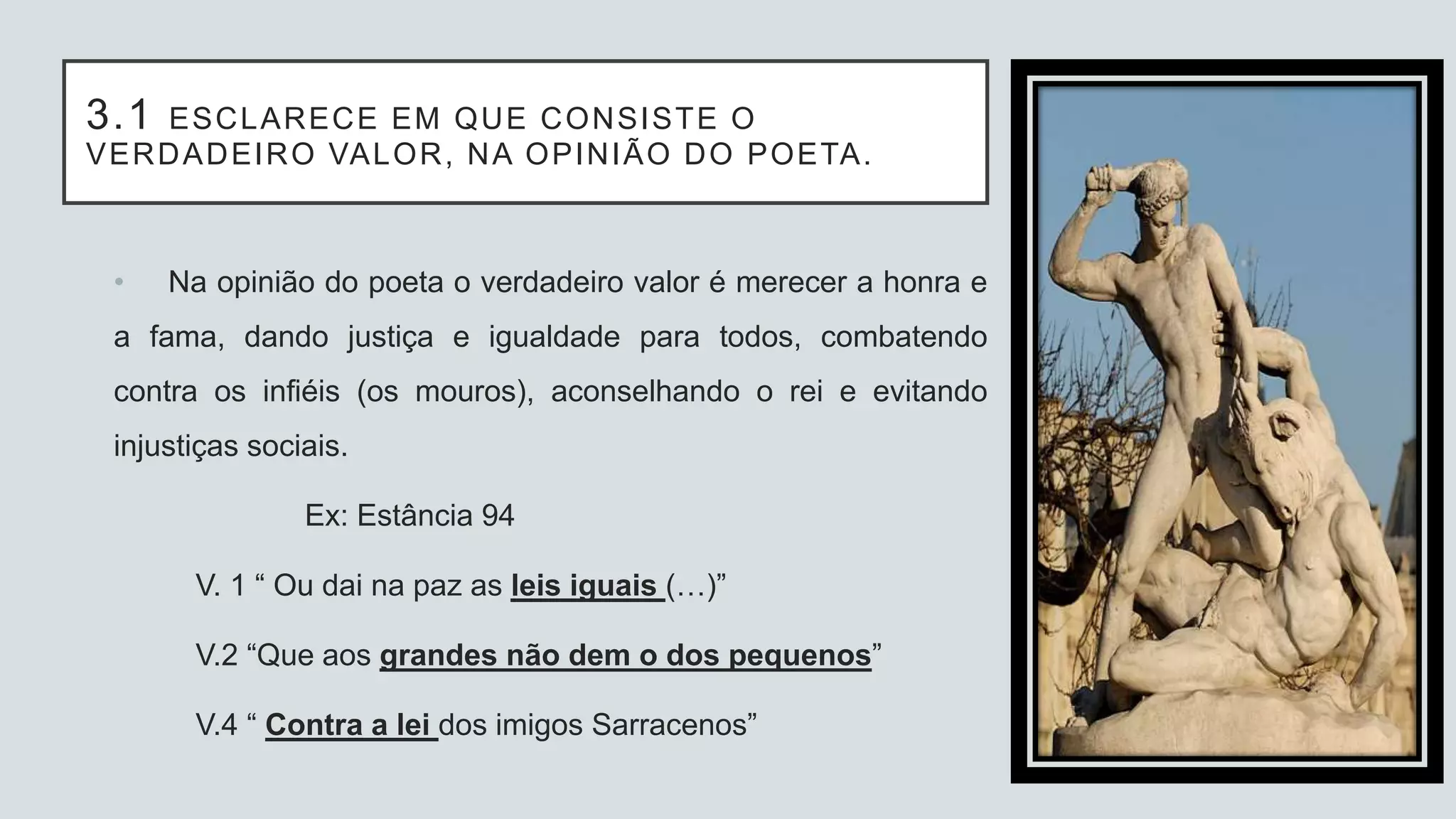 Canto IX - estâncias 88-95, Reflexões do Poeta | PPTX