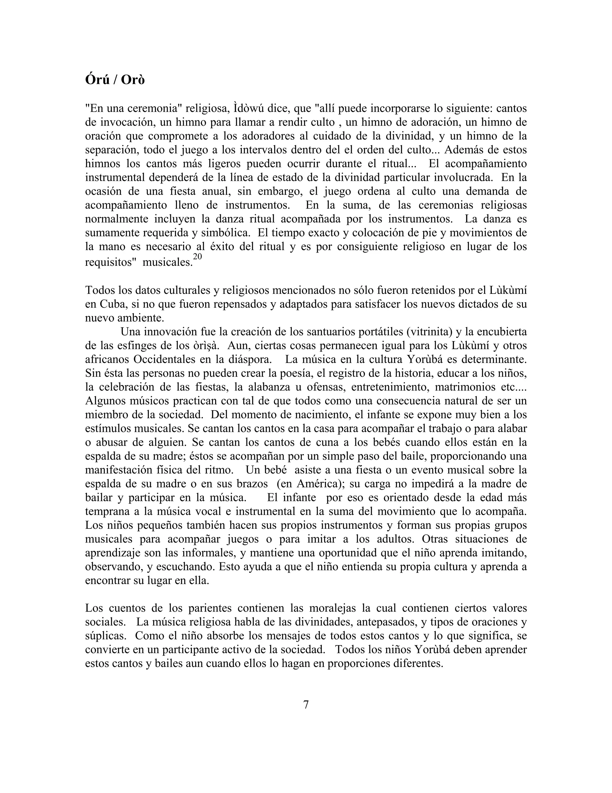 Canto A Los Orishas Con Sus Traducciones En Pdf Pdf