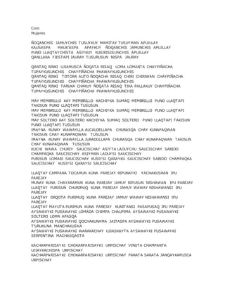 Canto carnaval de macari jauray | DOCX