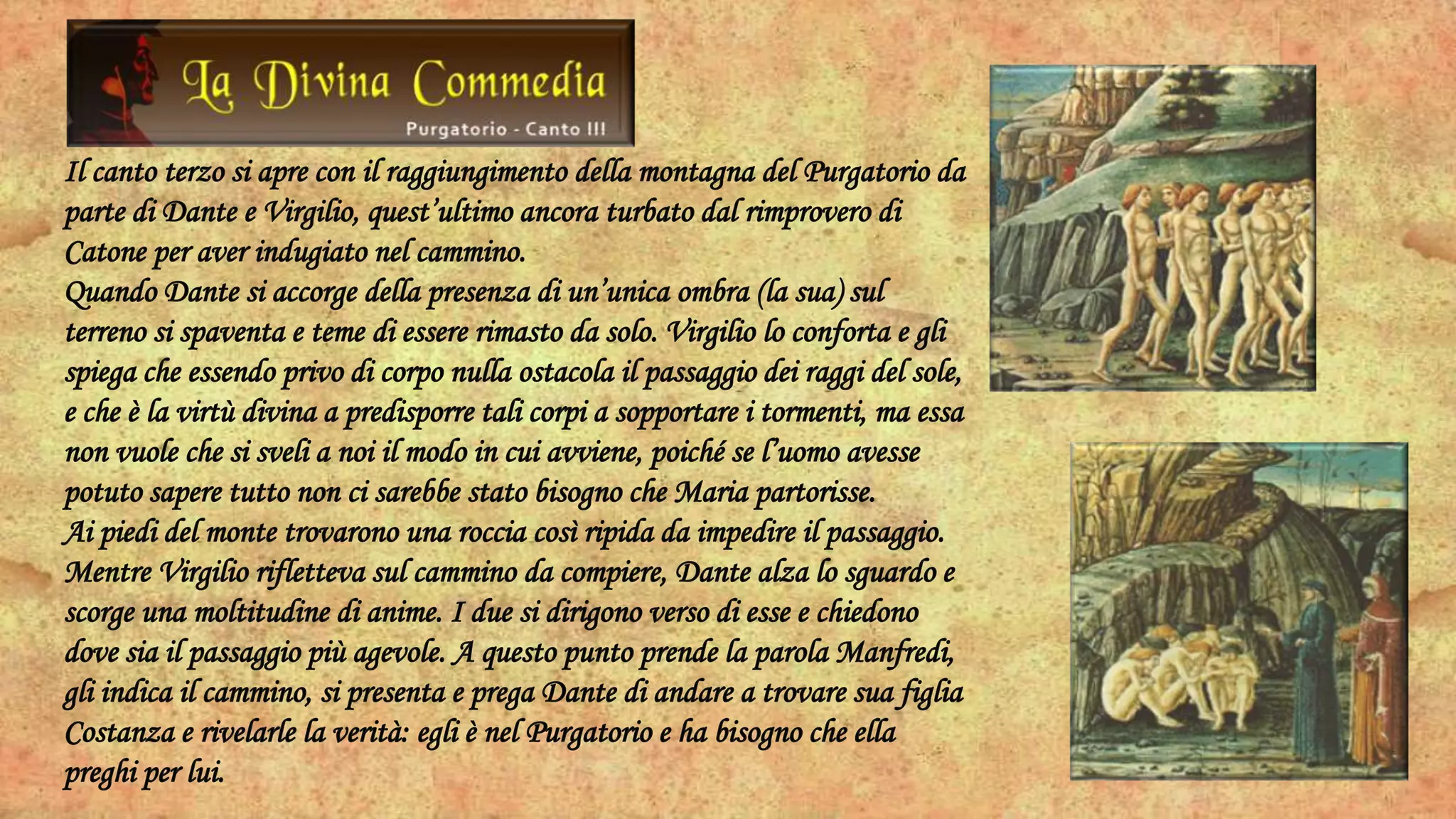 Purgatorio, Canto III | PPT