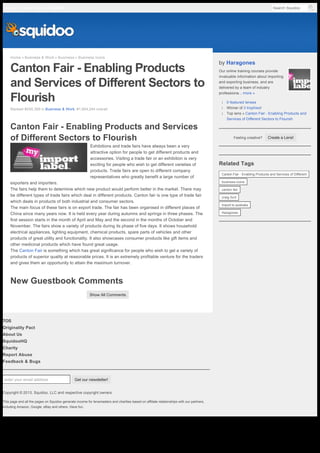 Canton fair enabling products and services of different sectors to ...