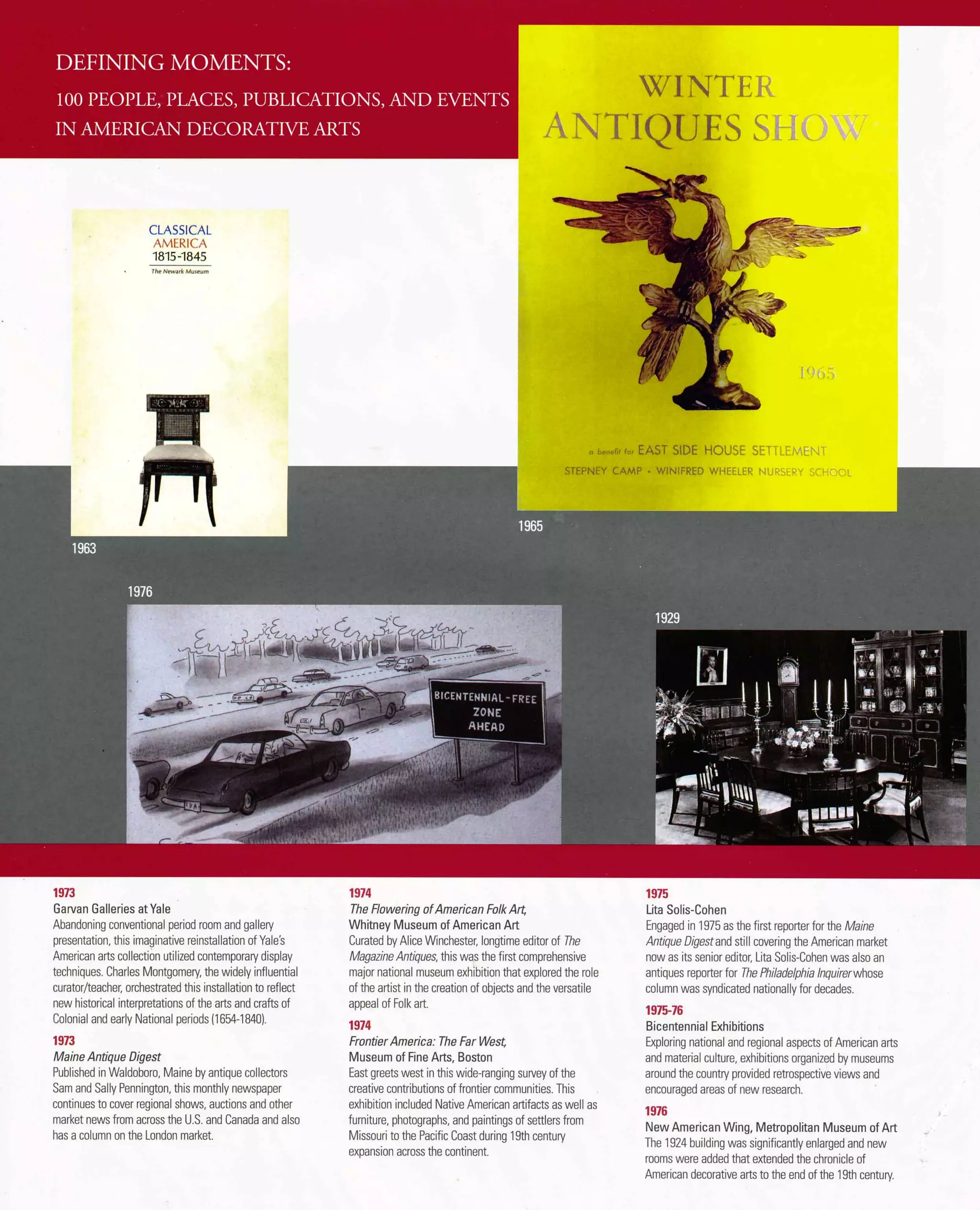 Jay Cantor, Defining Moments - timeline of American Decorative Arts | PDF