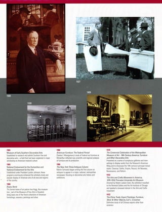 Jay Cantor, Defining Moments - timeline of American Decorative Arts | PDF