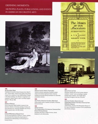 Jay Cantor, Defining Moments - timeline of American Decorative Arts | PDF