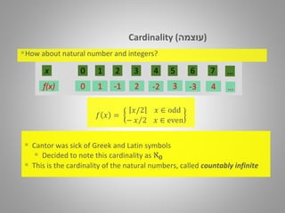 Cantor Infinity theorems | PPTX