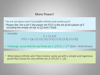 Cantor Infinity theorems | PPTX
