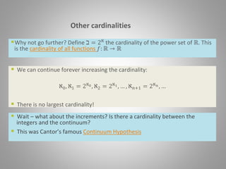 Cantor Infinity theorems | PPTX