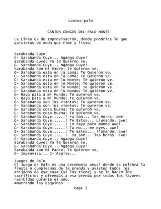Cantos palo | PDF