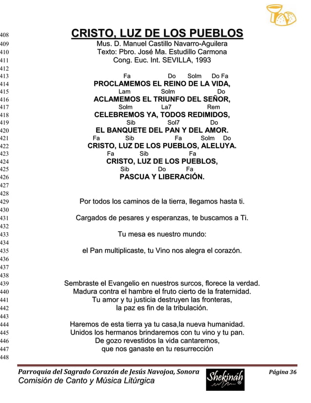 Cantos Eucaristicos Con Acordes 2012 Pdf