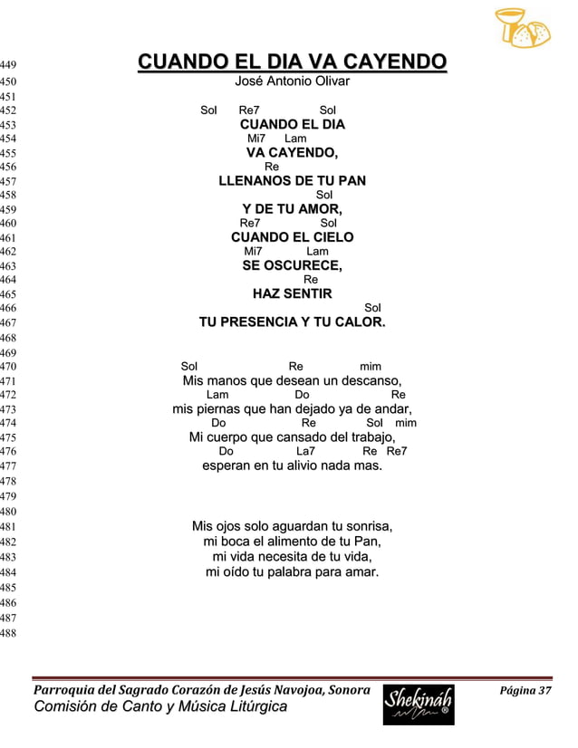 Cantos Eucaristicos Con Acordes 2012 Pdf