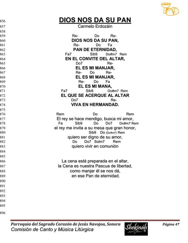 Cantos Eucaristicos Con Acordes 2012 Pdf