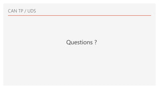 Can Transport Protocol : UDS | PPTX