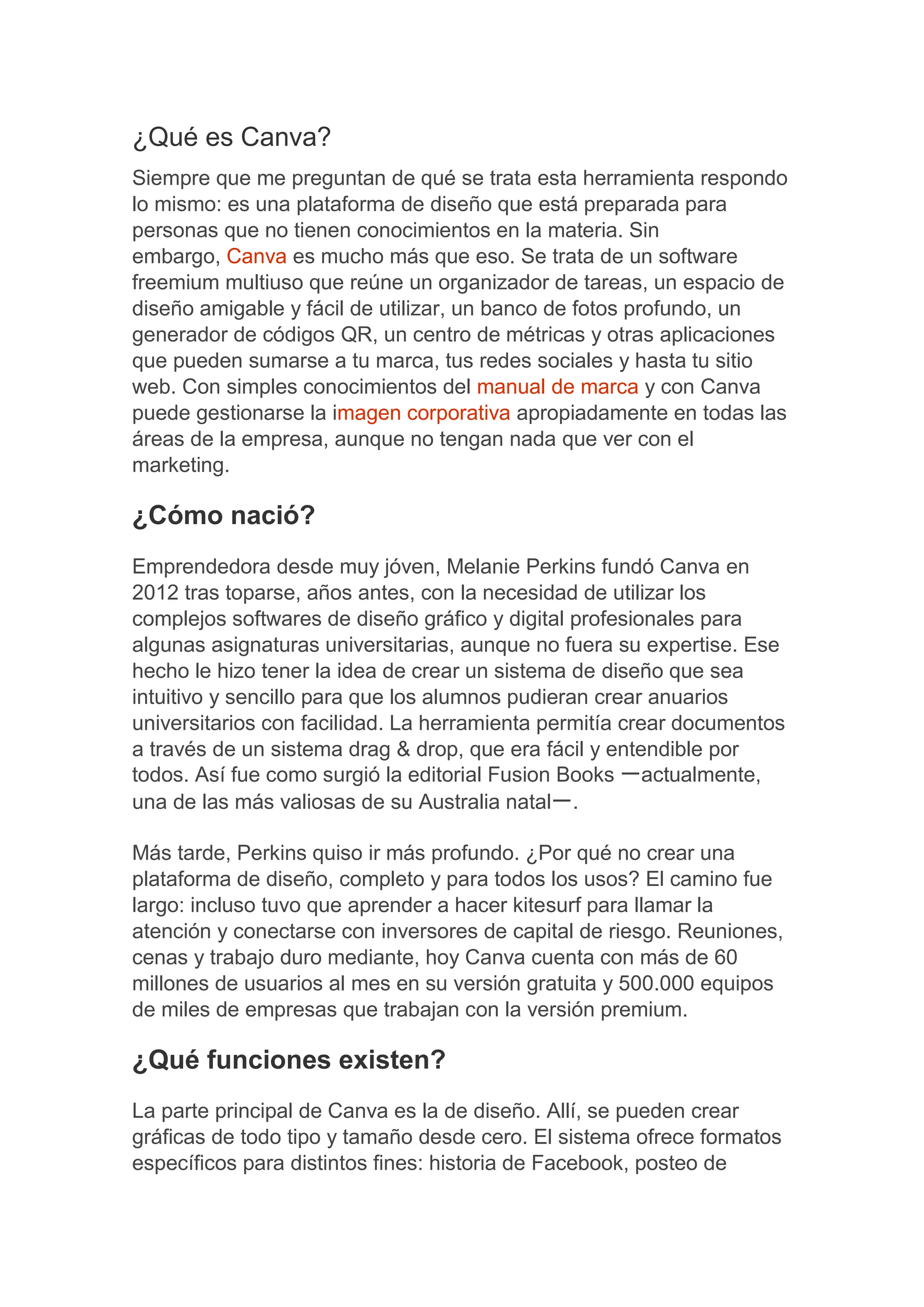 Canva Una Plataforma Que Nos Ofrece Una Amplia Variedad De Plantillas Pdf