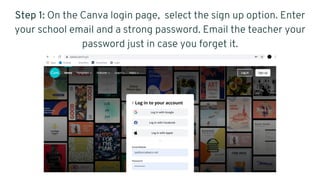 Canva e-portfolio tutorial | PDF