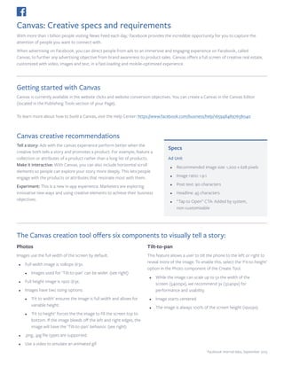 Canvas: Creative specs and requirements | PDF