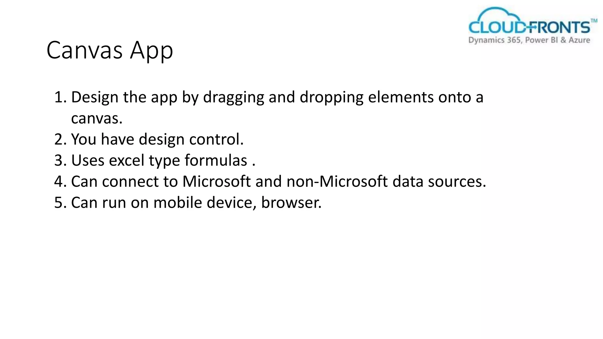 Canvas and Model Driven Apps | PPTX