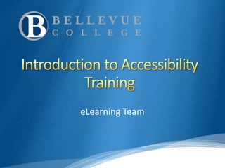 Introduction to Accessibility presentation | PPTX