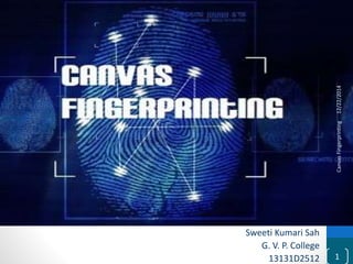 Canvas fingerprinting | PPTX
