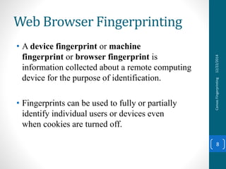 Canvas fingerprinting | PPTX