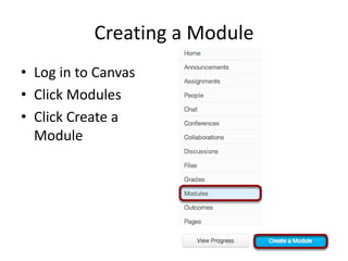 Canvas module | PPT