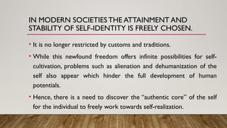 Sociological perspective self:the self as a product of society | PPTX