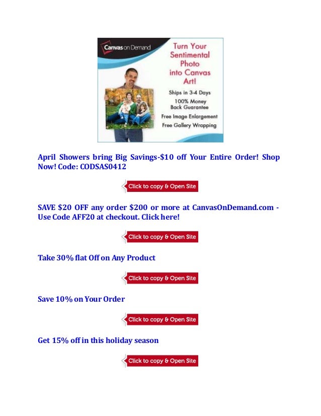 Canvas On Demand Coupon Code Canvas On Demand Coupon Code