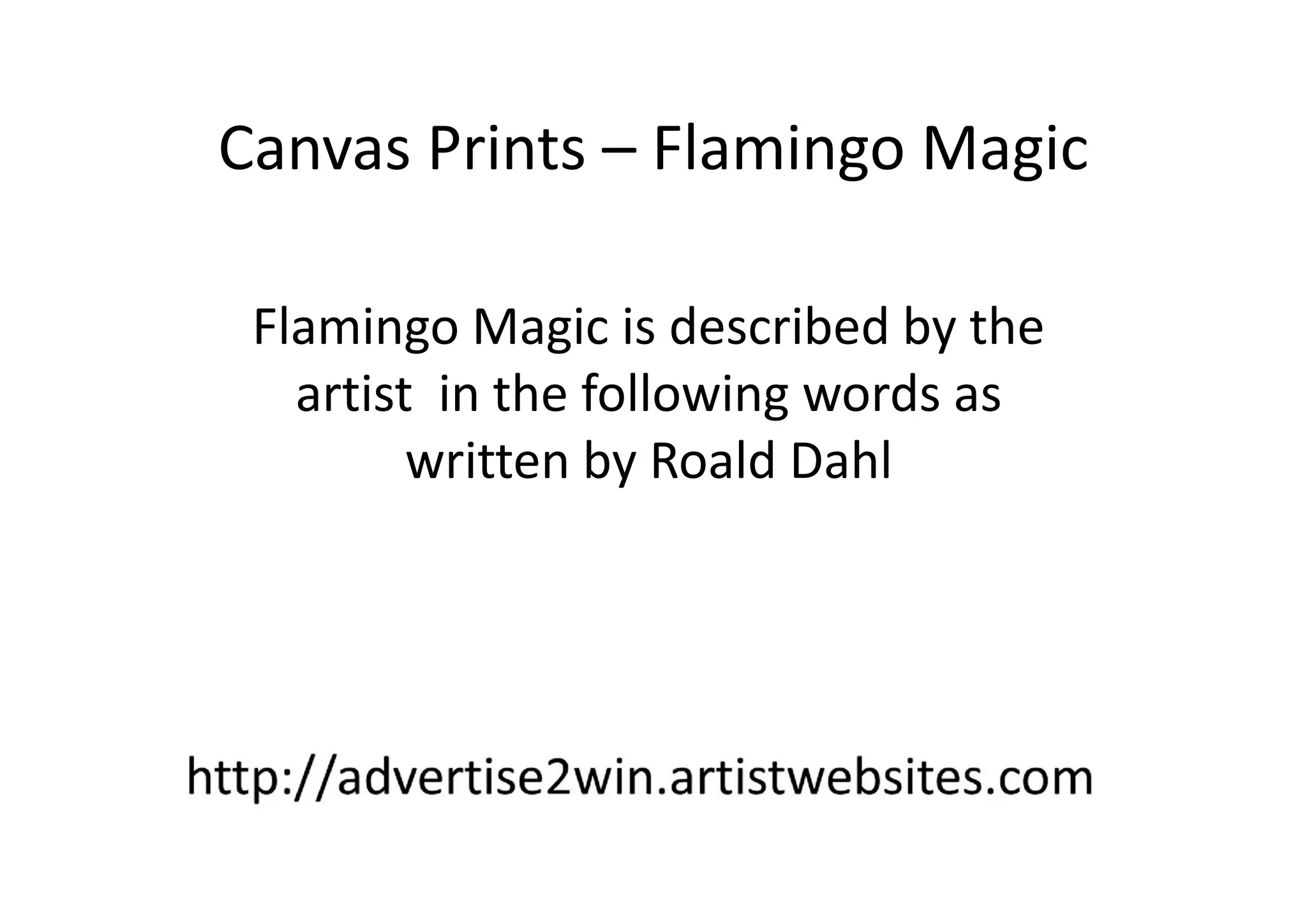 Canvas prints – flamingo magic2 | PDF