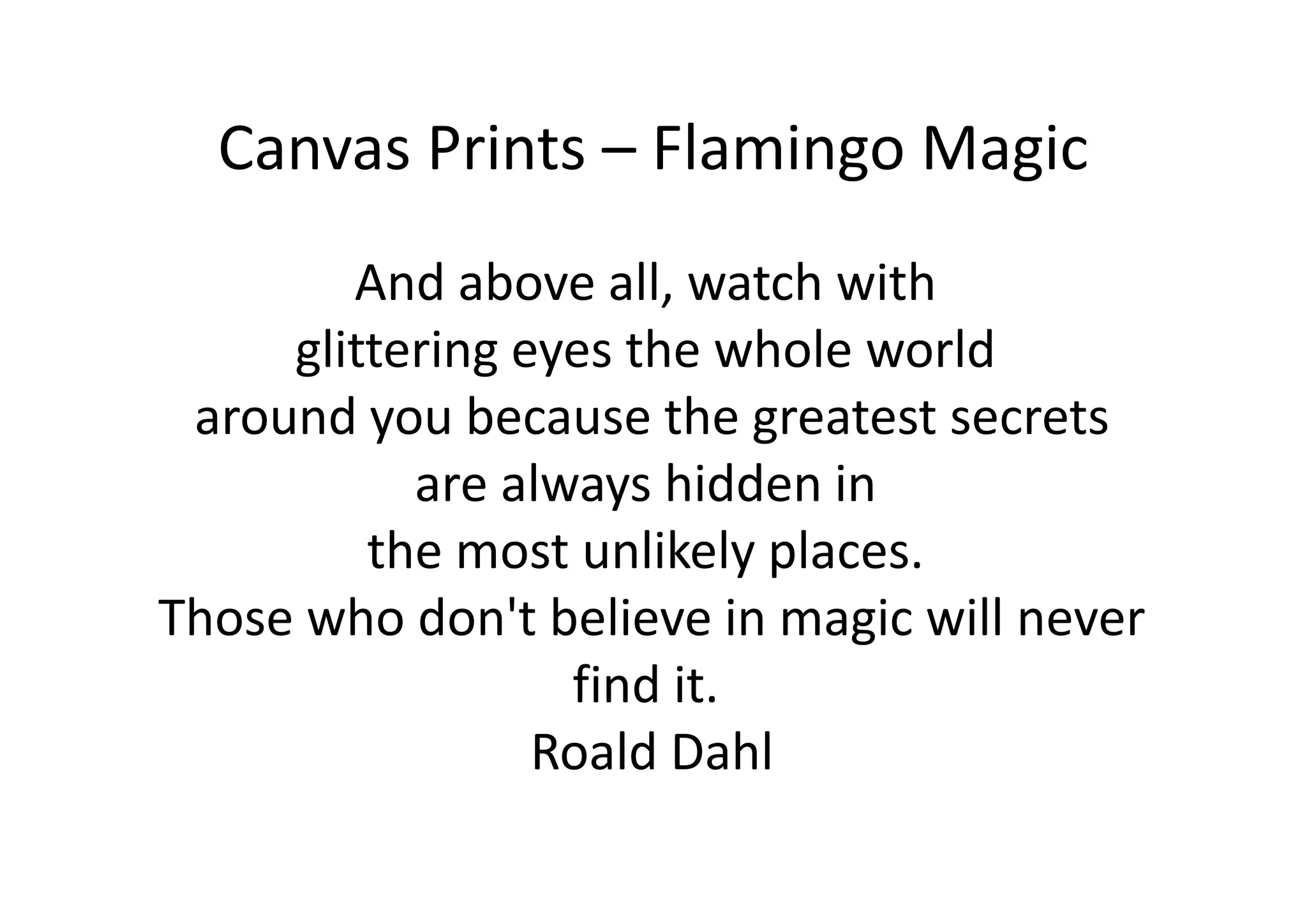 Canvas prints – flamingo magic2 | PDF