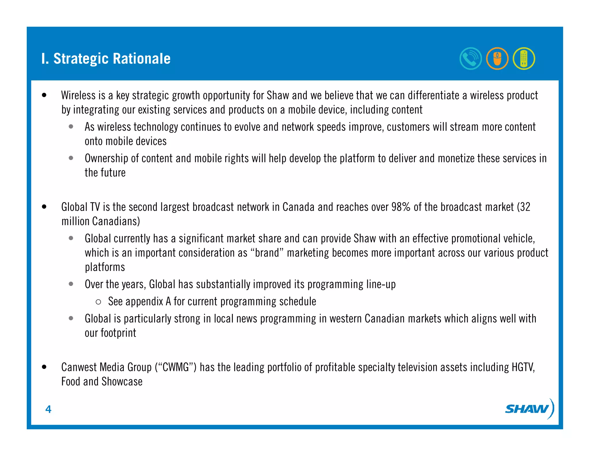 Canwest Aquisition Strategic Rationale & Investment Highlights | PPT