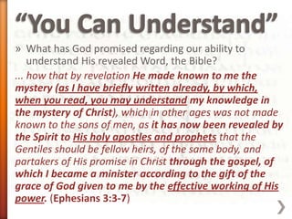 Can we understand the Bible? | PPTX