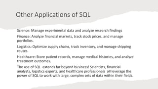 Can we use SQL in java.pptx.Join SQL Training in Chandigarh | PPT