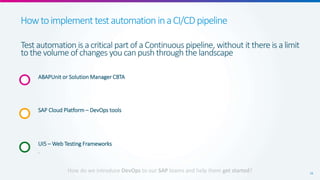Can you do DevOps in SAP (DevOps -> SAP) | PPTX | Web Development ...