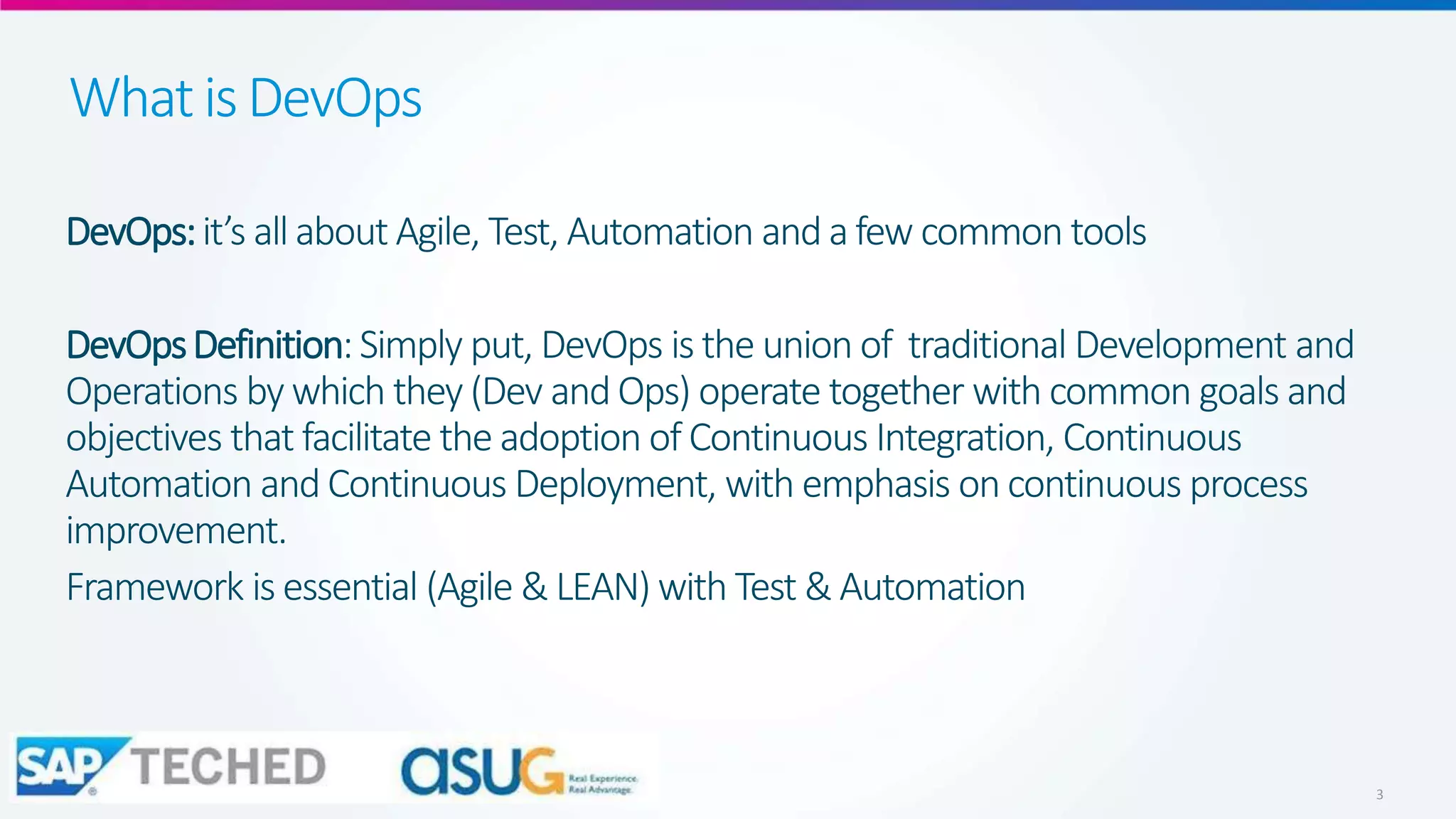 Can you do DevOps in SAP (SAP -> DevOps) | PPT